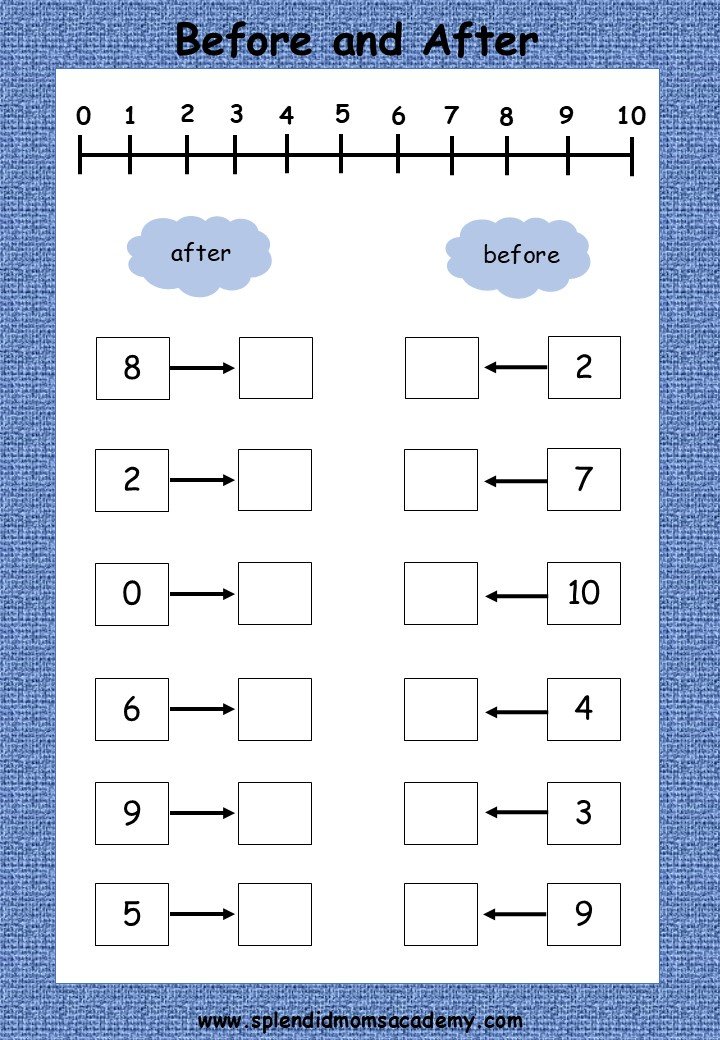 Before After Between Numbers